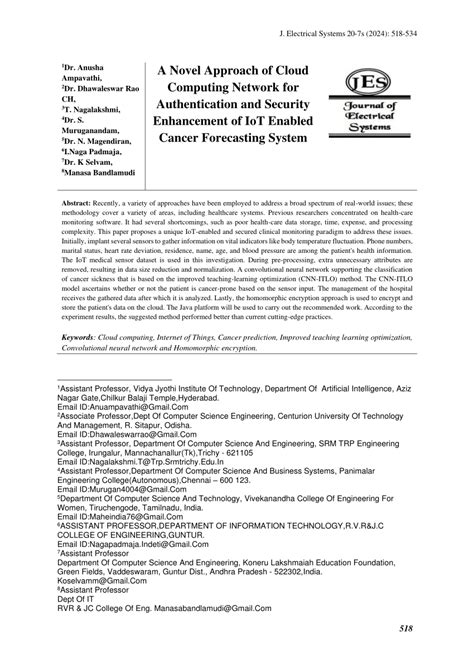 Pdf A Novel Approach Of Cloud Computing Network For Authentication And Security Enhancement Of