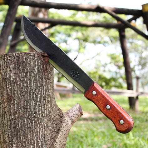 Facão Pantaneiro 12 Polegadas Cabo De Madeira E Bainha De Couro Desmontável Wenzel Wenzel