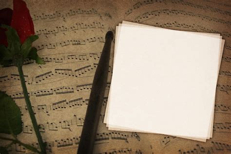 Premium Photo Music Notes On Fabric Texture Background With Copyspace Premium Photo Music Notes On Fabric Texture Background With Copyspace