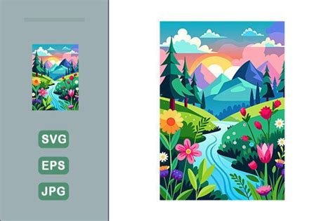 Elephant Poster Landscape Background Graphic By Wanda Design · Creative