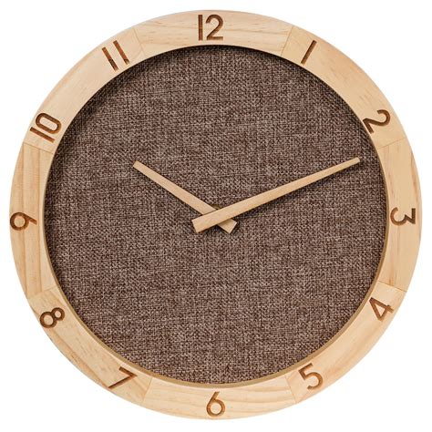 Uberdeco 12 Inch Wooden Frame Brown Open Face Wall Clock Bigamart