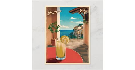 Vintage Travel Positano Italy Retro Scenic Postcard Zazzle
