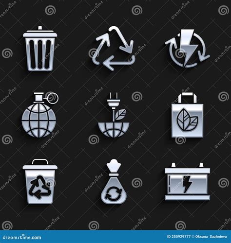 Set Electric Saving Plug In Leaf Garbage Bag With Recycle Car Battery
