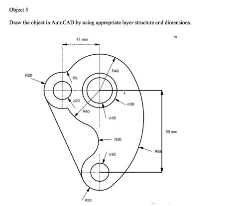 Solved Object 5draw The Object In Autocad By Using