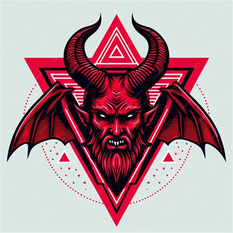 Premium Vector Devil Illustration Symbolic Devil Art Satanic Imagery