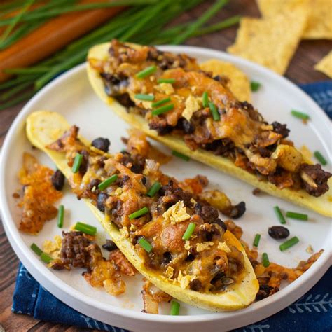 Taco Stuffed Summer Squash Thecookful