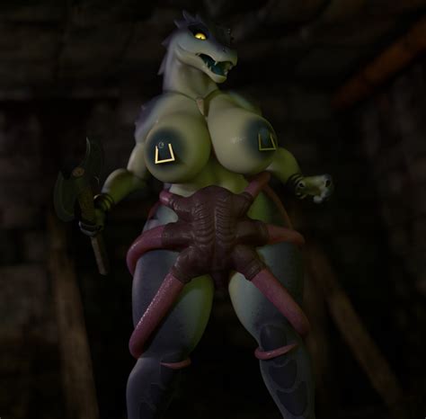 Rule 34 Alien Big Breasts Female Kroxigor Nipples 11779105