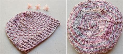 Knitted Chemo Cap With Swirls Free Knitting Pattern
