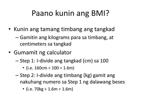 Ppt Anthropometric Measurements Weight Height Waist Circumference And Body Mass Index Bmi