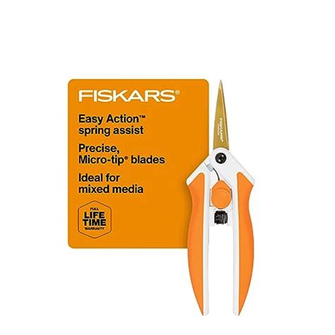 Fiskars Titanium Micro Tip Easy Action Scissors — Deals From Savealoonie