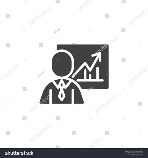 Data Analyst Vector Icon Presentation Filled Stock Vector Royalty Free