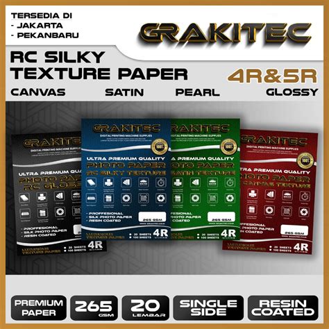 Jual Kertas Foto Silki Texture 4r 20 Lembar Professional Silki Rc Glossy Photo Paper Doff