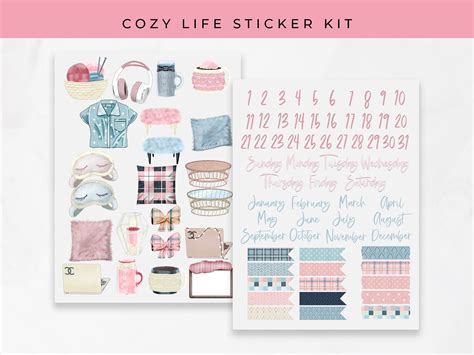 Digital Planner Stickers Digital Stickers Goodnotes Etsy