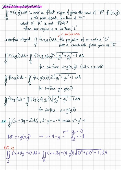 Surface Integrals Parametric Surfaces ENGR Studocu