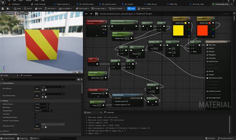 [ue5 3][vertex shader][material]みんな大好き無限に続く動くある程度角度指定可能な斜めストライプマテリアルが作れ