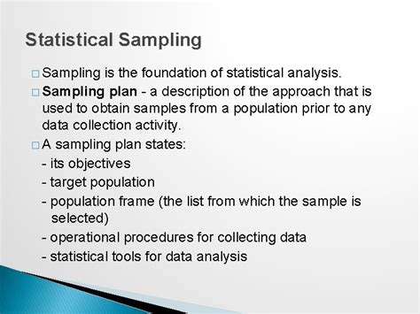 Chapter Sampling And Estimation Statistical Sampling Sampling