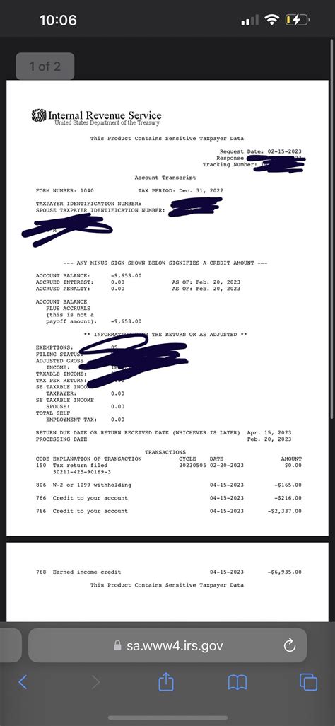 Wage And Income Transcript R Irs