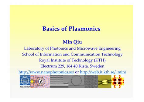 pdf min qiu basics of plasmonics 2 pdf dokumen tips