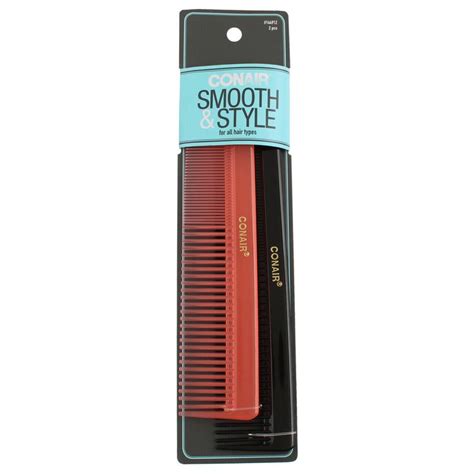 3 Pack Conair Smooth And Style Hair Combs 2 Ct Conair Combs Hair Comb