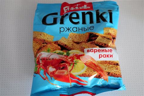 Сухарики Flint Grenki ржаные «Вареные раки» | отзывы