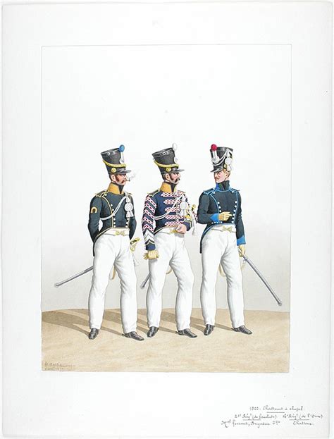 1822 Chasseurs à Cheval Maréchal Ferrant Brigadier Trompette 21e