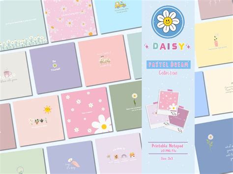 Daisy Flower Notepad Daisy Flower Printable Notepad Daisy Flower Memo