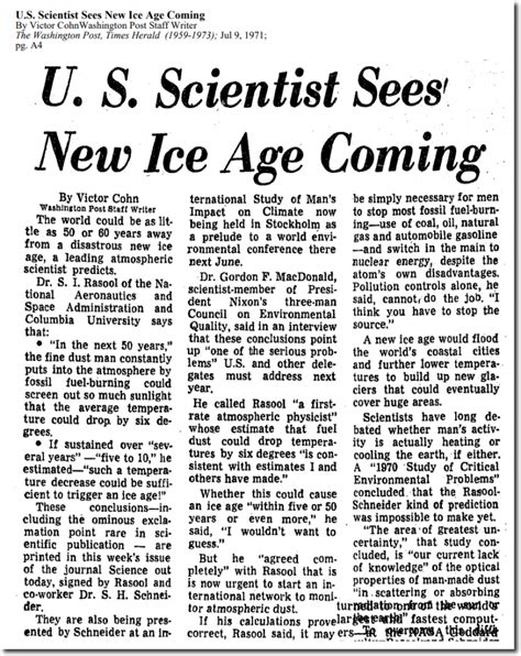 1970s Global Cooling Scare Real Climate Science