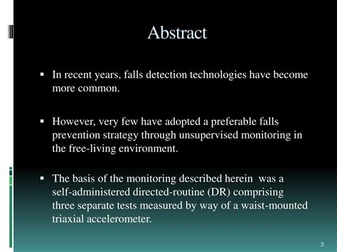Ppt Automatic Segmentation Of Triaxial Accelerometry Signals For Falls Risk Estimation