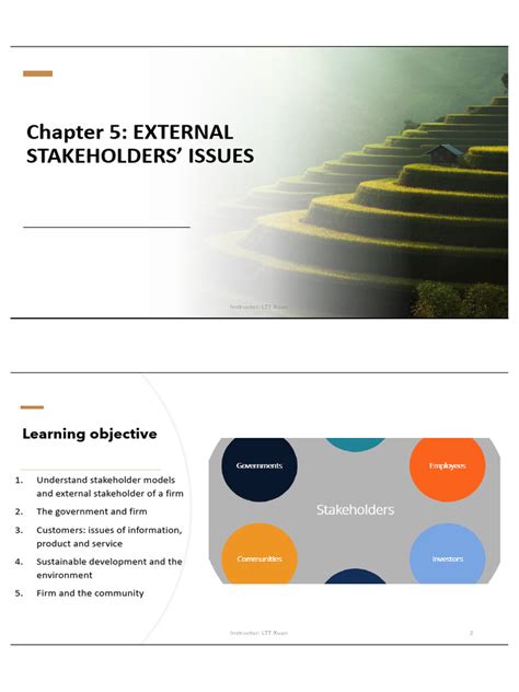 Chapter 5 External Stakeholders Issues Pdf Sustainability Natural