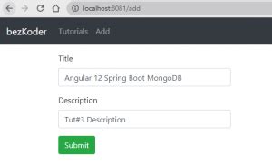Angular 12 Spring Boot MongoDB Example CRUD Application BezKoder