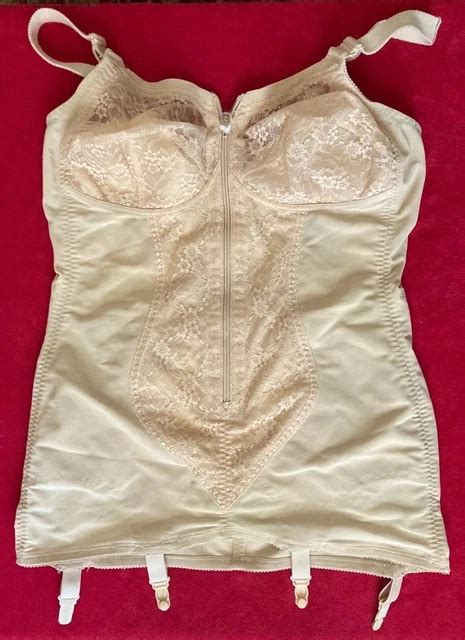 Rare Vintage Open Bottom Crossdresser Corselette Garterbelt Eur 4990