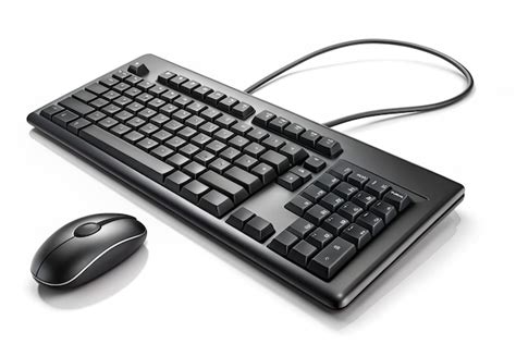 Premium Photo 3d Computer Keyboard Isolated On White Background Wired