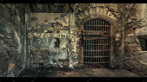 Premium Photo Decrepit Dungeon Cell With Crumbling Walls And An