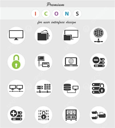 Server Icon Set Icon Data Notebook Vector Icon Data Notebook PNG And Vector With Transparent