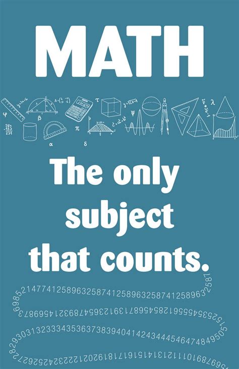 Math Only Subject That Counts Mathposters