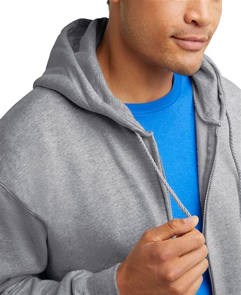 Hanes Ultimate Mens Full Zip Heavyweight Fleece Hoodie Macys