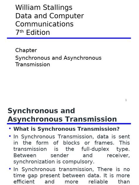 Synchronous And Asynchronous Transmission Pdf Information And Communications Technology