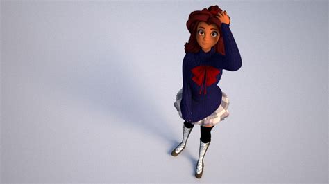 Cartoon Girl Woman Named Heba 3d Model 40 Unknown Free3d