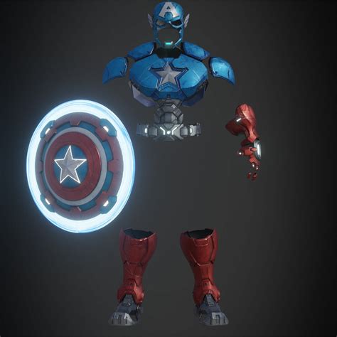 🛡️ Marvel Rivals Captain America Full Armor And Shield For Cosplay・ 3d