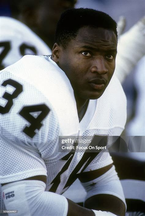 Running Back Bo Jackson Of The Los Angeles Raiders In This Portrait