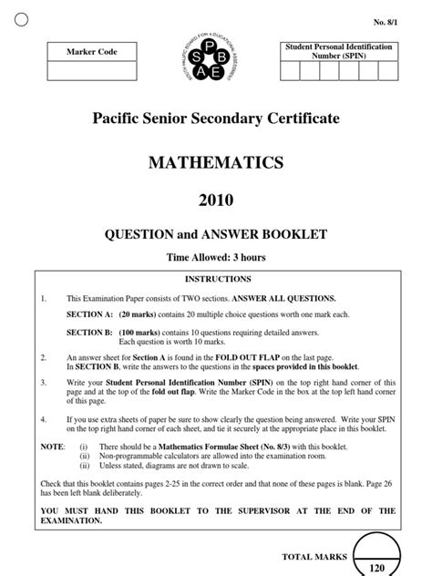 Pssc Maths Qp Pdf Download Free Pdf Trigonometric Functions Angle