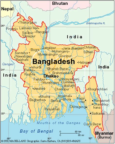 Bangladesh Map Guide Of The World