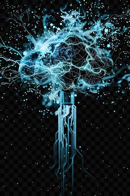 Premium Psd Electrical Explosion With Lightning Bolts Sparks And