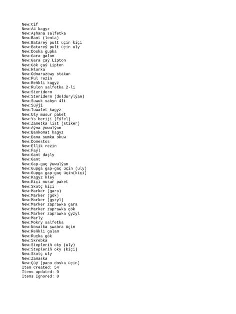 Import Report Items Csv Pdf
