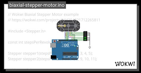 Biaxial Stepper Motor Ino Changed Wokwi ESP32 STM32 Arduino Simulator