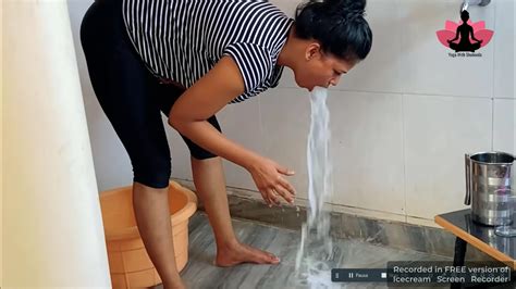 Indian Woman Vomiting From Kunjal Kriya ThisVid Com