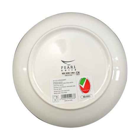 Pearl Noire Soup Plate 8 Inches White Nbc080gr Limwh Online At Best