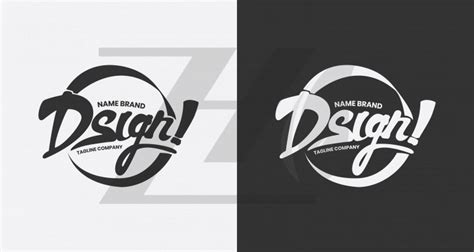 دانلود لوگو در دو سبک مختلف در رنگ های سفید و مشکی دانلود رایگان فایل لایه باز، Psd، وکتور
