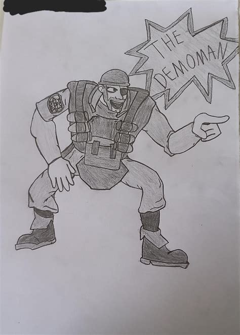 A Drawing Of Demoman I Made In Class Rtf2