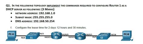 Solved Q IN THE FOLLOWING TOPOLOGY IMPLEMENT THE COMMANDS Chegg